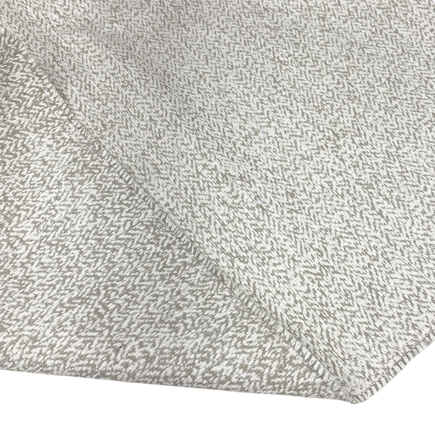 Patterned Upholstery Remnant - White/Beige · King Textiles