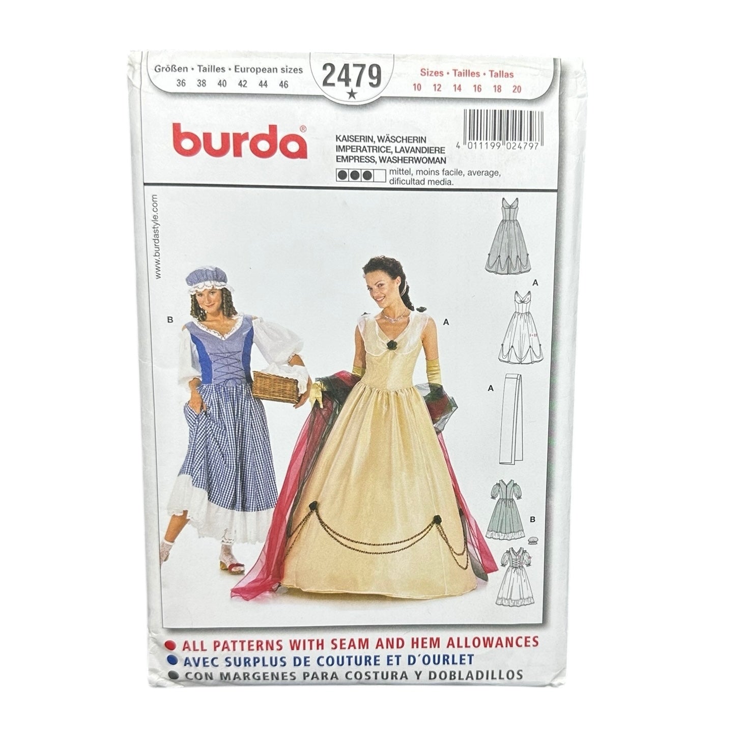 Burda 2479 Dress Costume Sewing Pattern · King Textiles