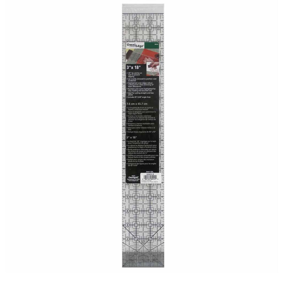 Omni Edge Ruler - 3” x 18” · King Textiles