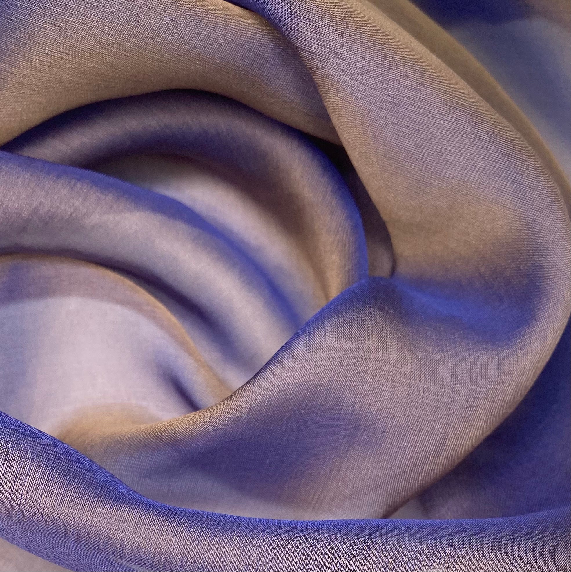 Shot Silk Chiffon - Brown / Blue · King Textiles