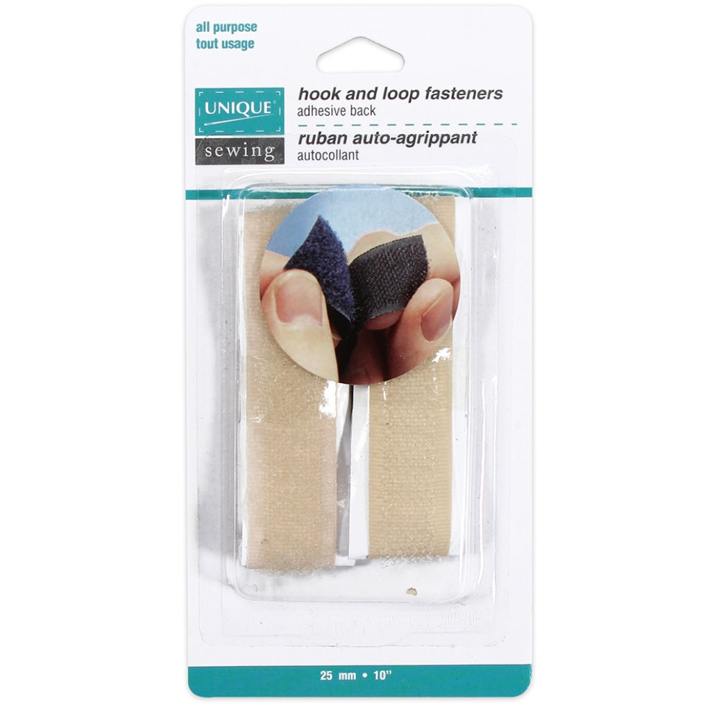 Self-Gripping Fasteners Strip - 25cm (10″) - Beige · King Textiles