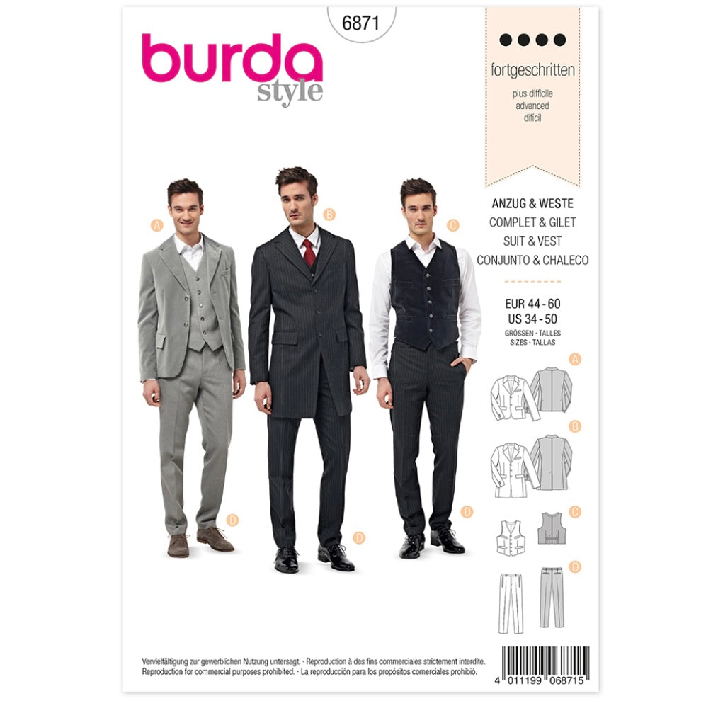 Burda Style 6871 - Suit Sewing Pattern · King Textiles