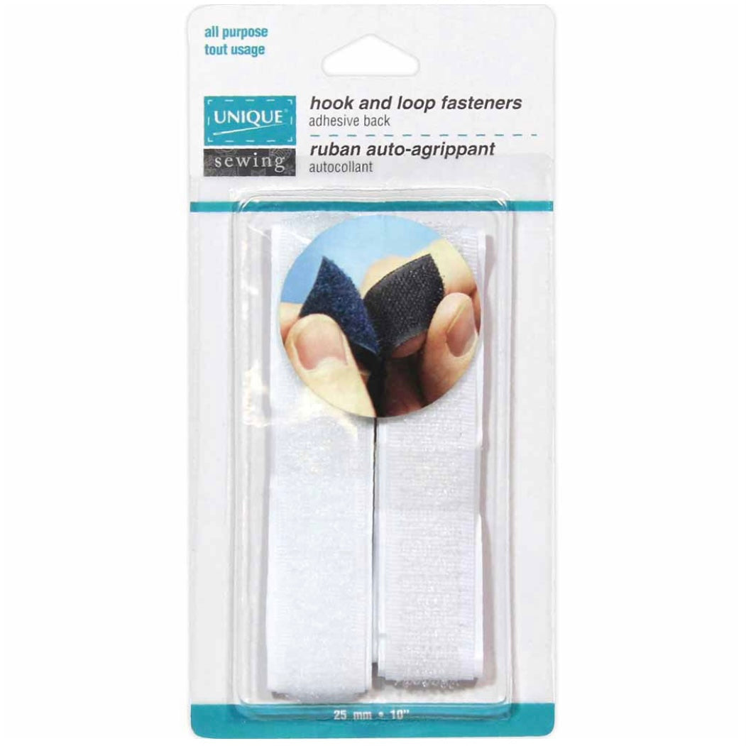 Self-Gripping Fasteners Strip - 25cm (10″) - White · King Textiles